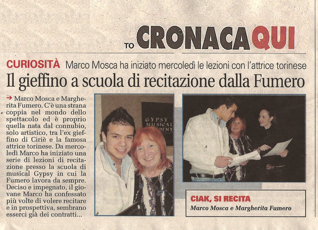 CRONACA QUI: Il gieffino a Scuola di recitazione dalla Fumero - Gypsy ...